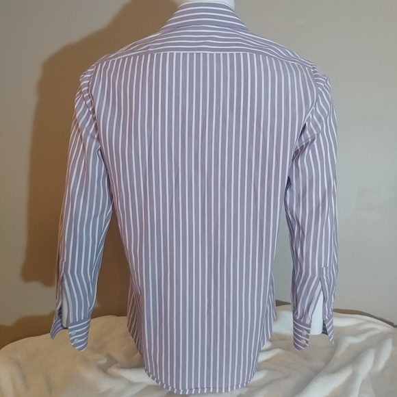 Hugo Boss | Shirts | Hugo Boss Purple And White Stripe Dress Shirt ...